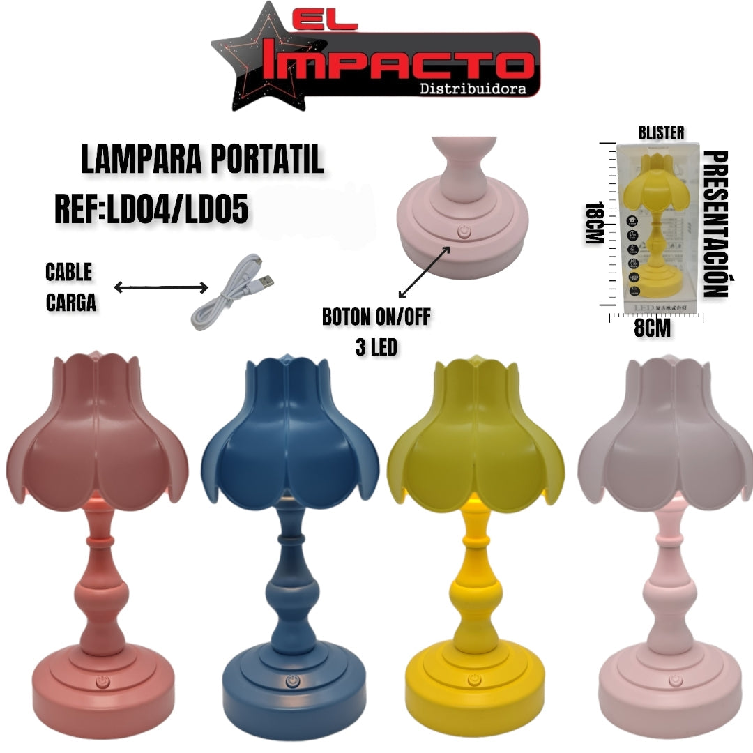 LAMPARA PORTATIL LD04-LD05 – Distribuidora el Impacto