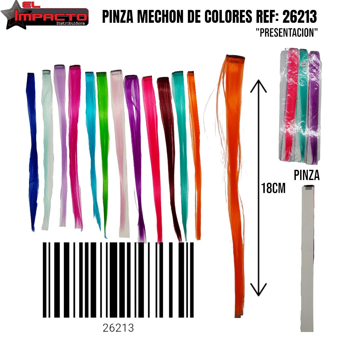PINZA MECHON DE COLORES 26213 – Distribuidora el Impacto