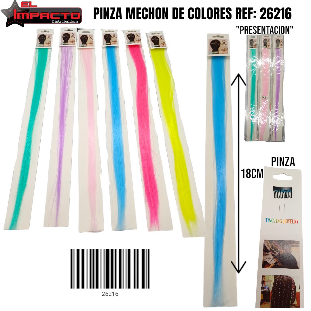 PINZA MECHON DE COLORES 26216 – Distribuidora el Impacto