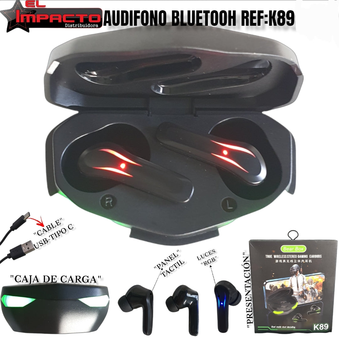 AUDIFONO BLUETOOTH K89 – Distribuidora el Impacto