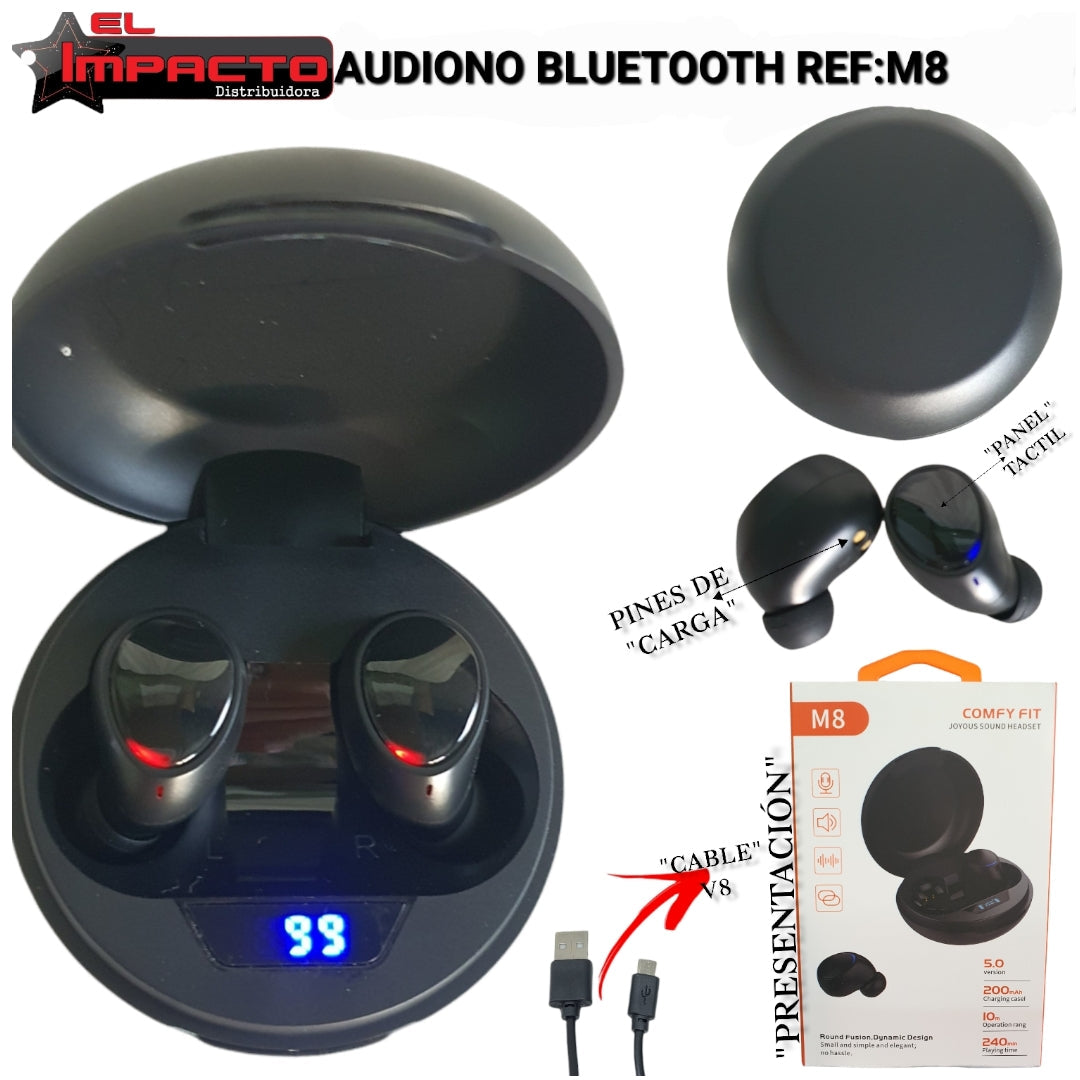 AUDIFONO BLUETOOTH M8 – Distribuidora el Impacto